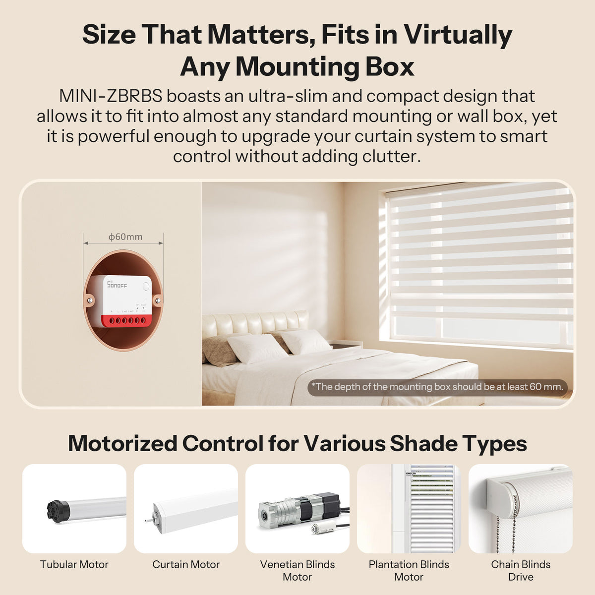 SONOFF Zigbee Smart Roller Shutter Switch | MINI-ZBRBS